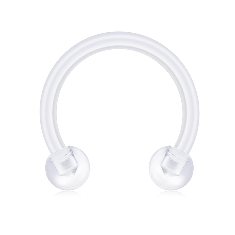 14g 16g Plastic Septum Retainer Clear Septum Rings 6mm 8mm 10mm 12mm ...