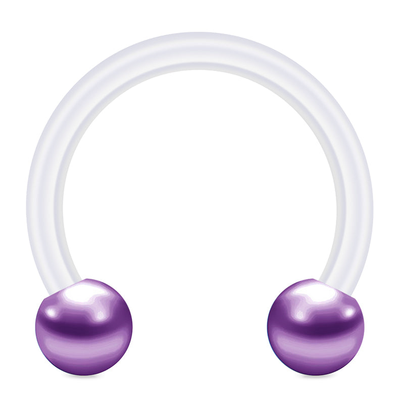 16gauge Plastic Septum Retainer Pearl 8mm 10mm - BodyJewelryForYou.com ...