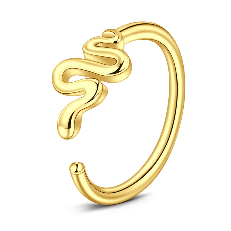 18G 8MM Nose Rings Hoop Surgical Steel Cool Nose Hoop Rings Snake Hoop ...